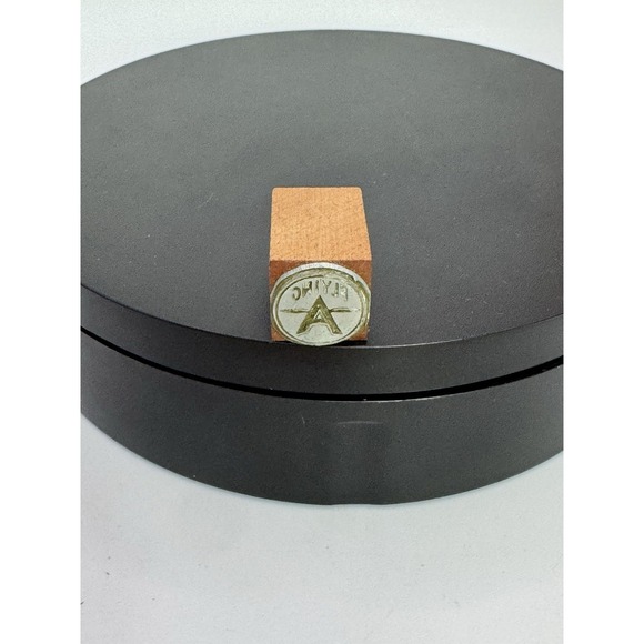Flying A | Office | Vintage Flying A Gasoline Logo Wood Block Rubber ...